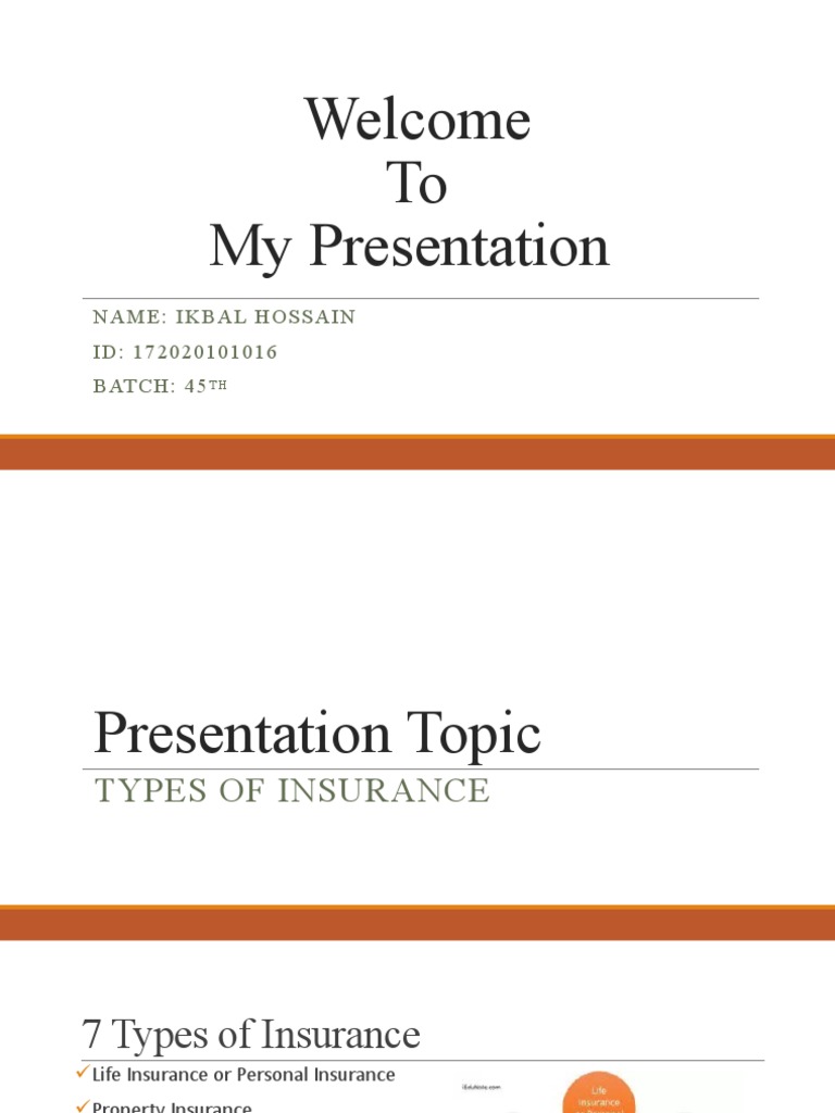 Insurance Presentation | PDF