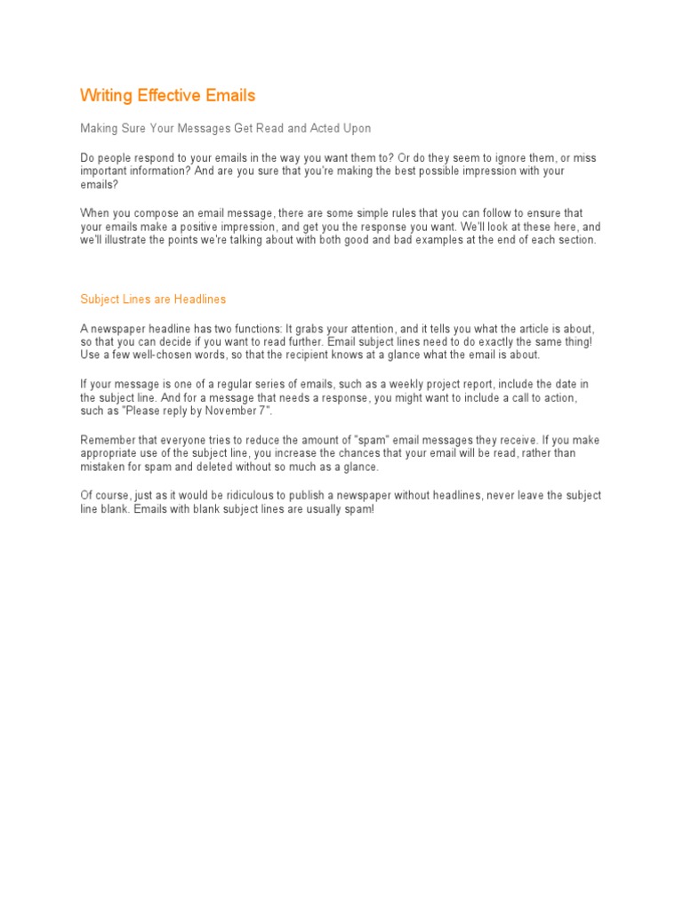 Writing Effective Emails: A Comprehensive Guide to Crafting Clear ...