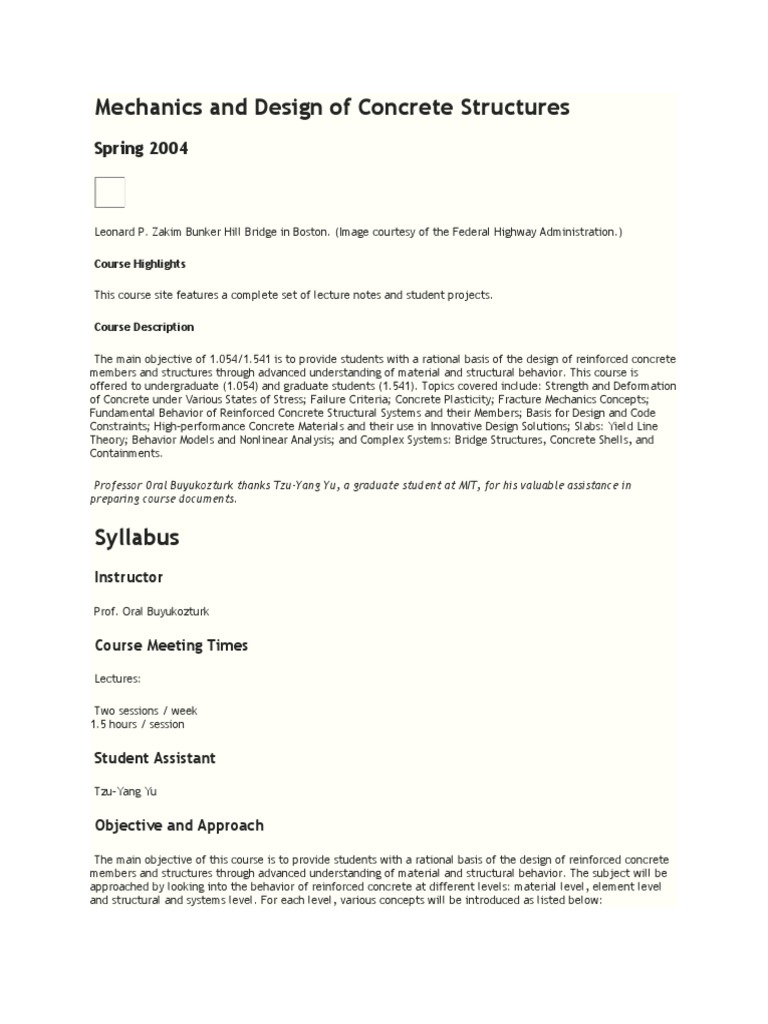 Mechanics and Design of Concrete Structures | PDF | Plasticity (Physics ...