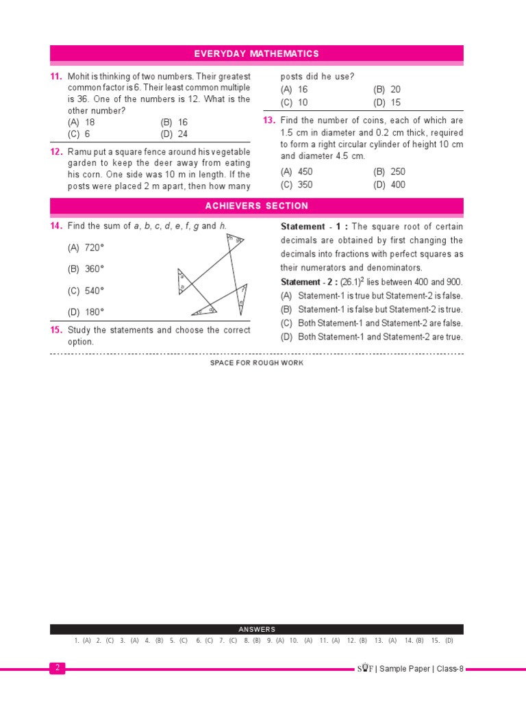 Everyday Mathematics: Statement - 1: The Square Root of Certain ...