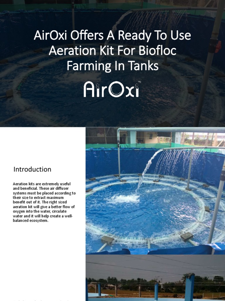 Airoxi Offers A Ready To Use Aeration Kit For Biofloc Farming in Tanks ...