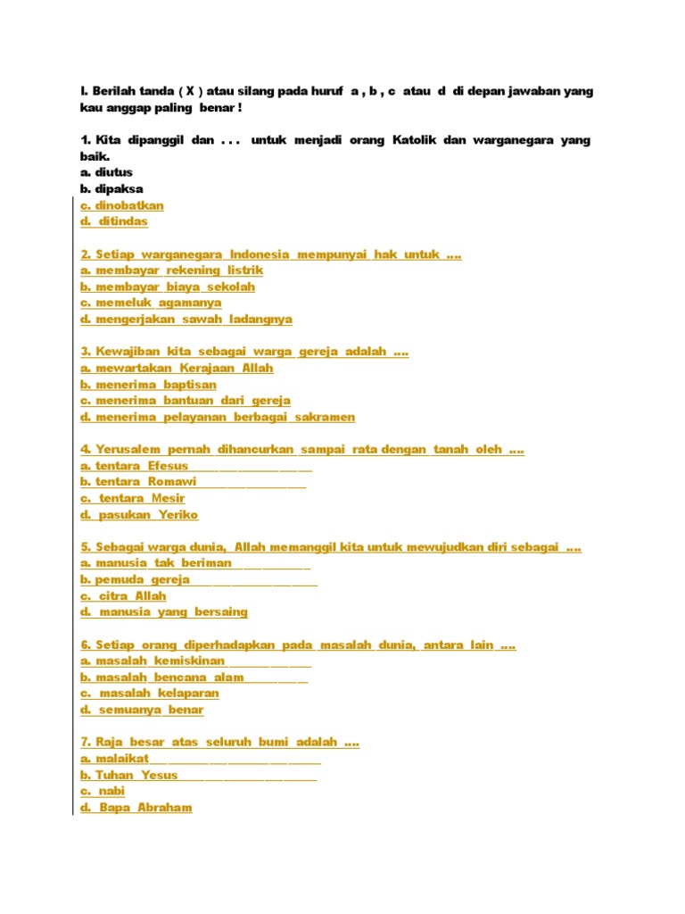 Menjawab Soal-Soal Agama Katolik | PDF