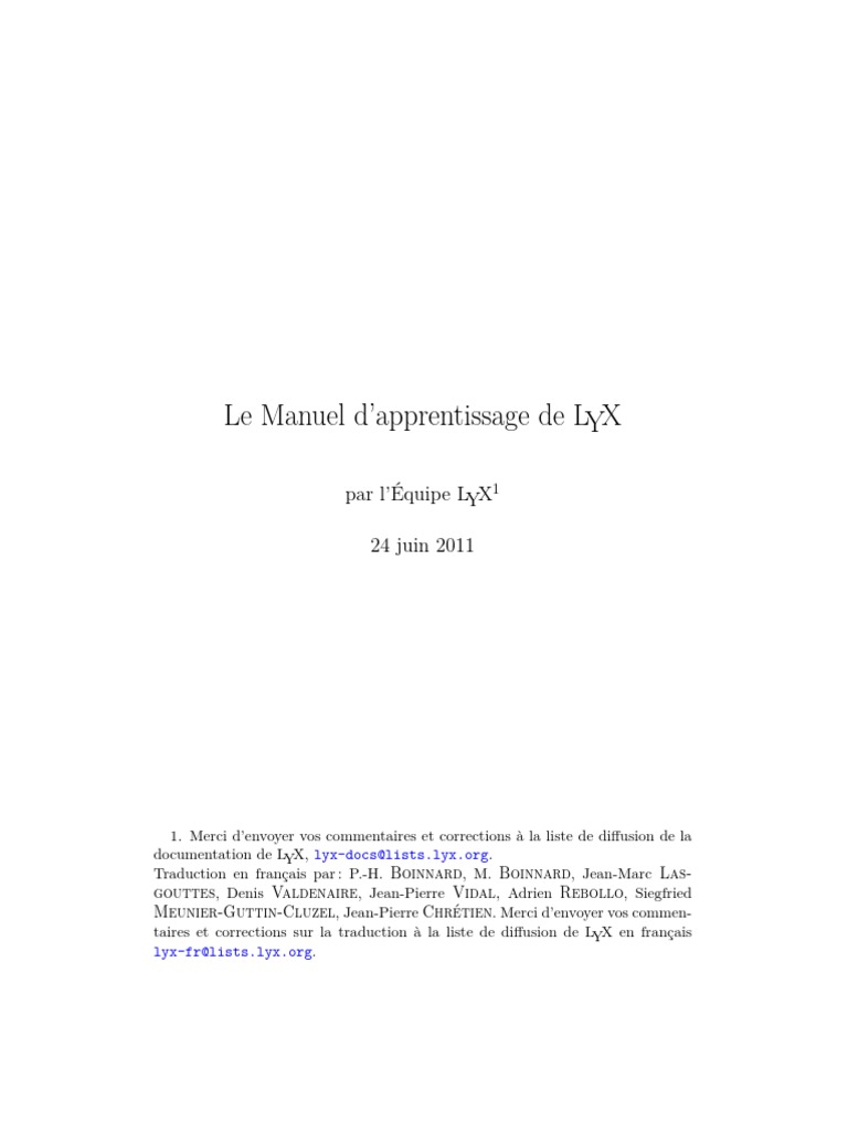 Tutorial Lyx | PDF | Mise en page | Texte
