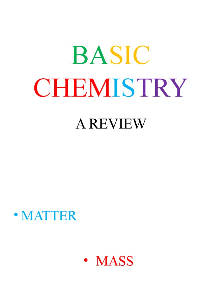 Basic Chemistry | PDF