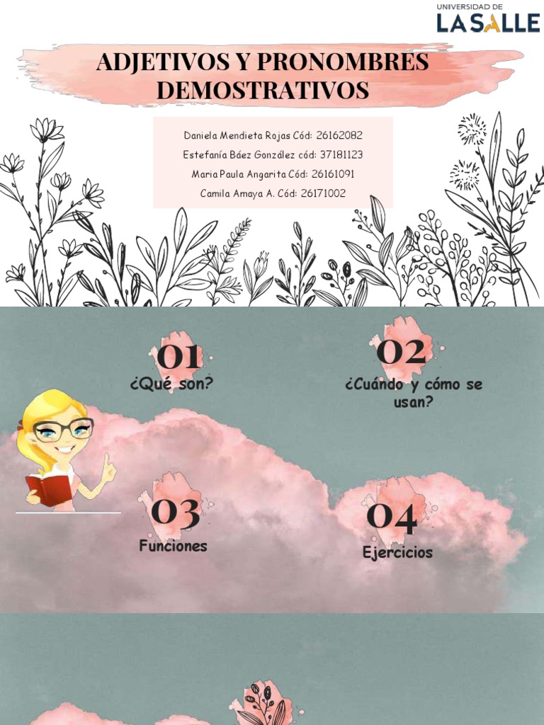 Adjetivos y Pronombres Demostrativos | PDF | Adjetivo | Plural