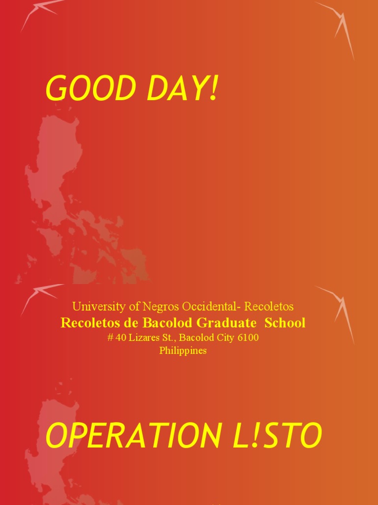 Operation Listo Report-Ppt2 | PDF | Incident Command System | Telephone