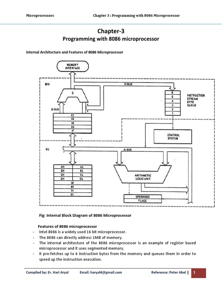 Chapter 3 Programming With 8086 Microprocessor Pdf Pdf 