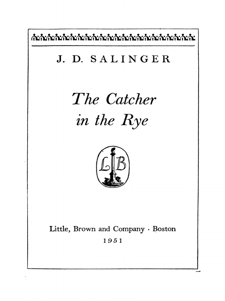 The Catcher in The Rye PDF | PDF