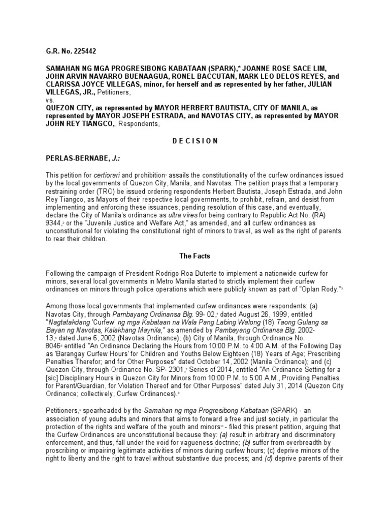 SPARK v. QC | PDF | Overbreadth Doctrine | Writ Of Prohibition