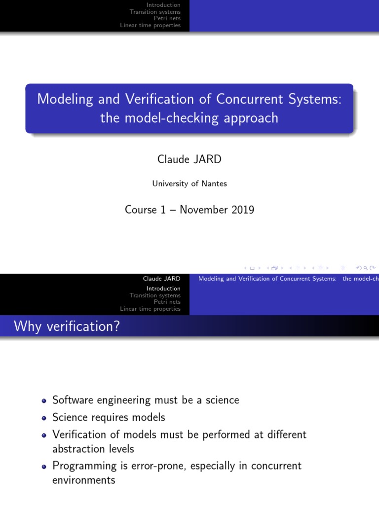 Modeling and Verification of Concurrent Systems: The Model-Checking Approach | PDF | Formal ...