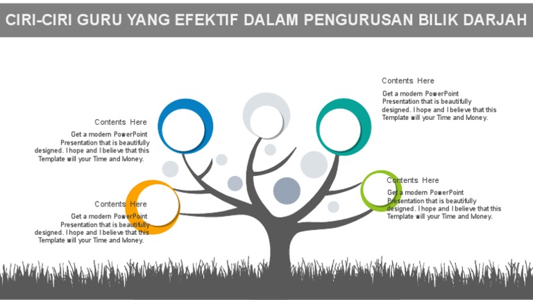 Bubbles Tree PowerPoint Diagram Template | PDF