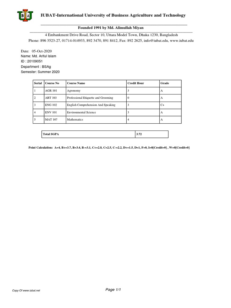 IUBAT-International University of Business Agriculture and Technology | PDF