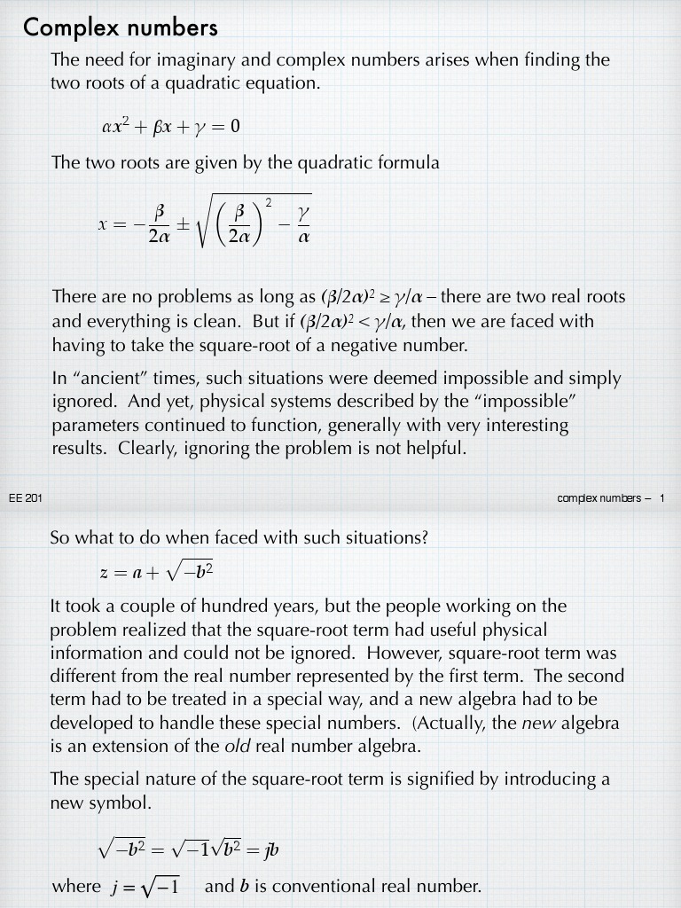 ≥ γ/α - there are two real roots