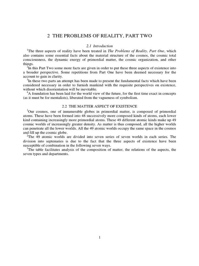 Laurency - The Knowledge of Reality (KR) 2 | PDF | Idea | Consciousness