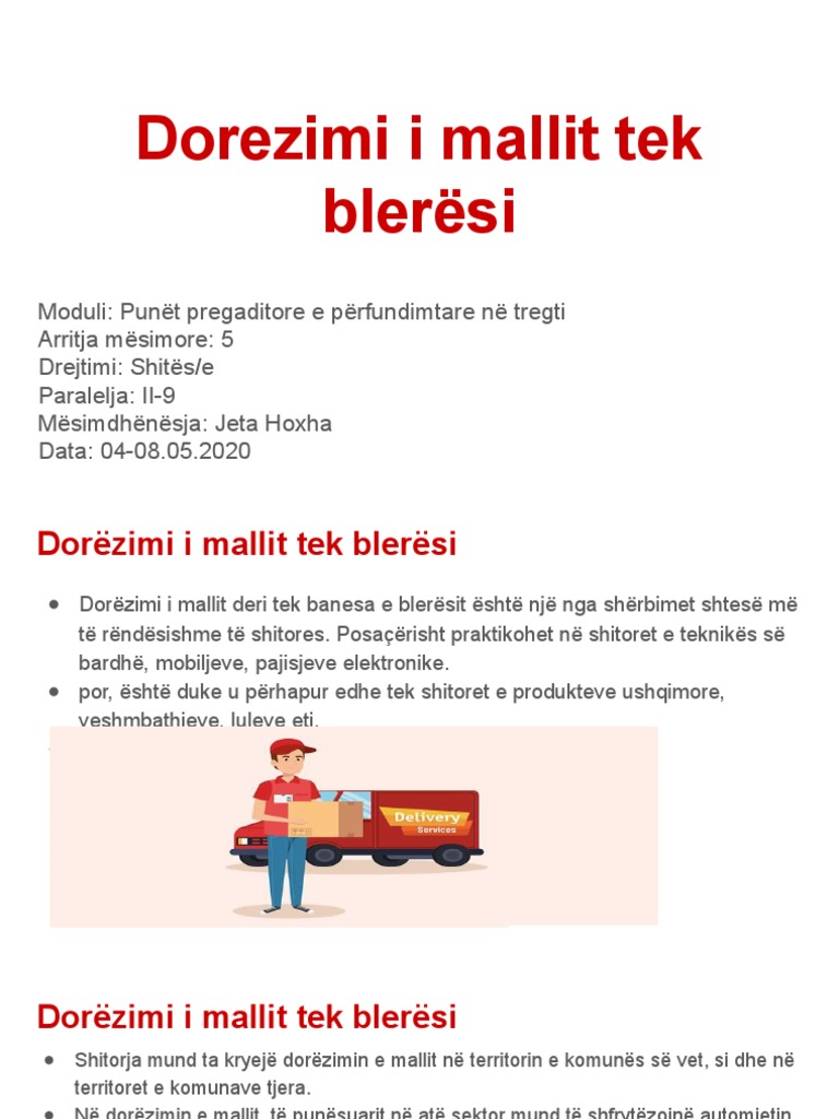 Dorezimi I Mallit Tek Blerësi | PDF