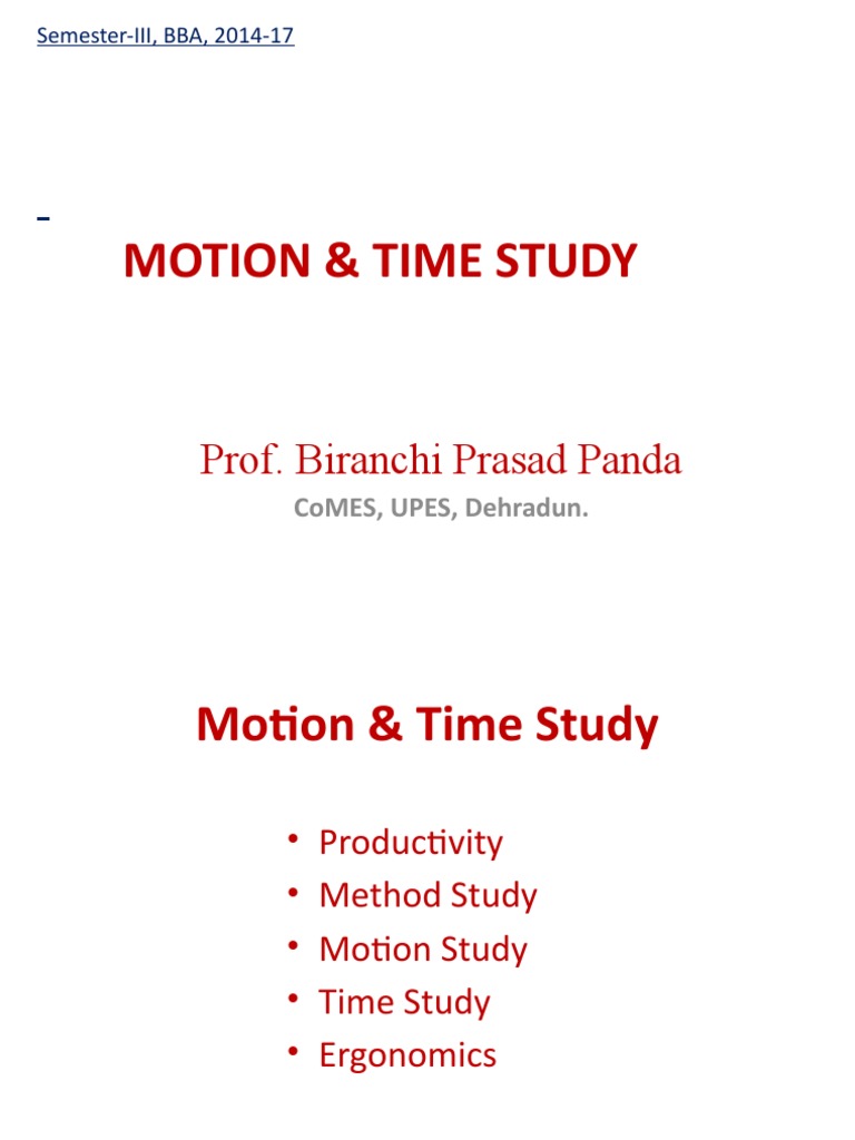 28 - Motion & Time Study | PDF | Human Factors And Ergonomics | Time