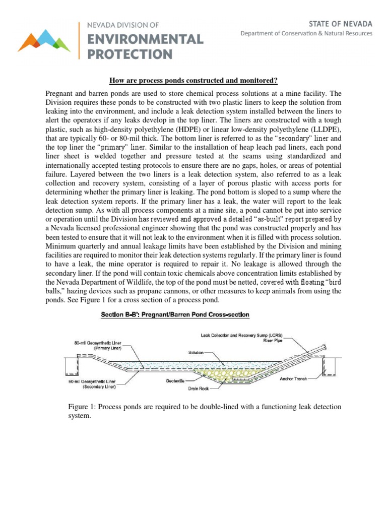 How Are Process Ponds Constructed and Monitored? | PDF
