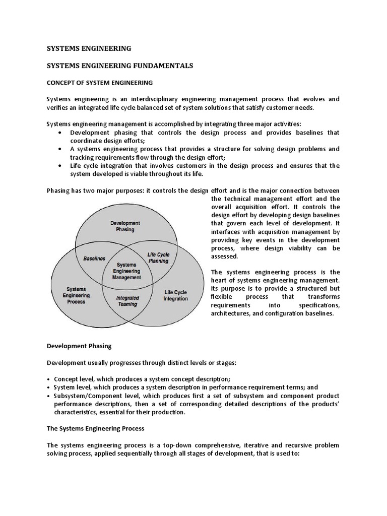 Systems Engineering | PDF | Systems Engineering | System