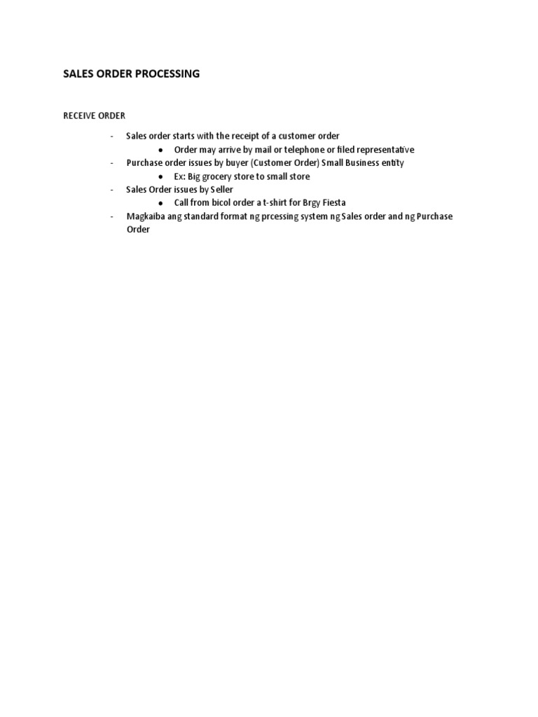 Sales Order Processing | PDF | Receipt | Cheque