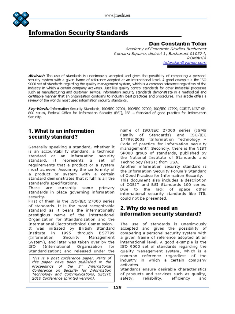 Overview of ISO/IEC 27000 Standards | PDF | Information Security | Business