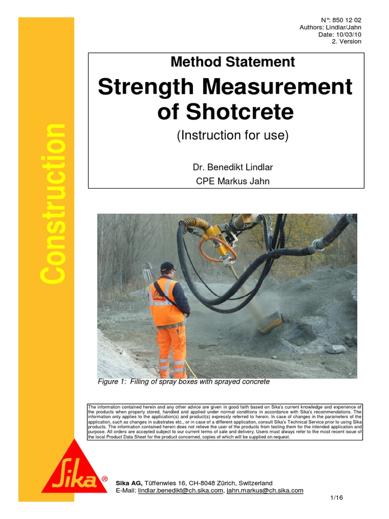 Shotcrete Strength Measurement Guide | PDF | Concrete | Civil Engineering