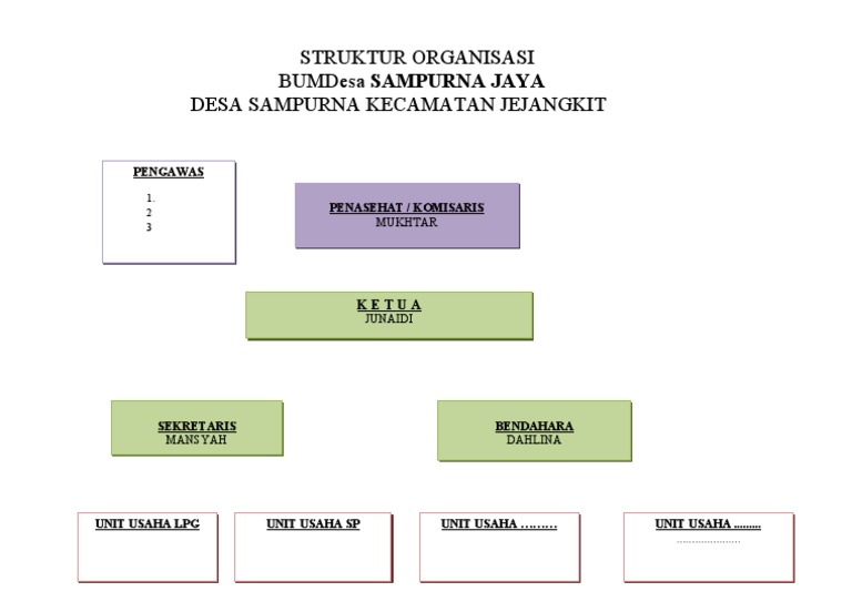 Struktur Organisasi Bumdes | PDF