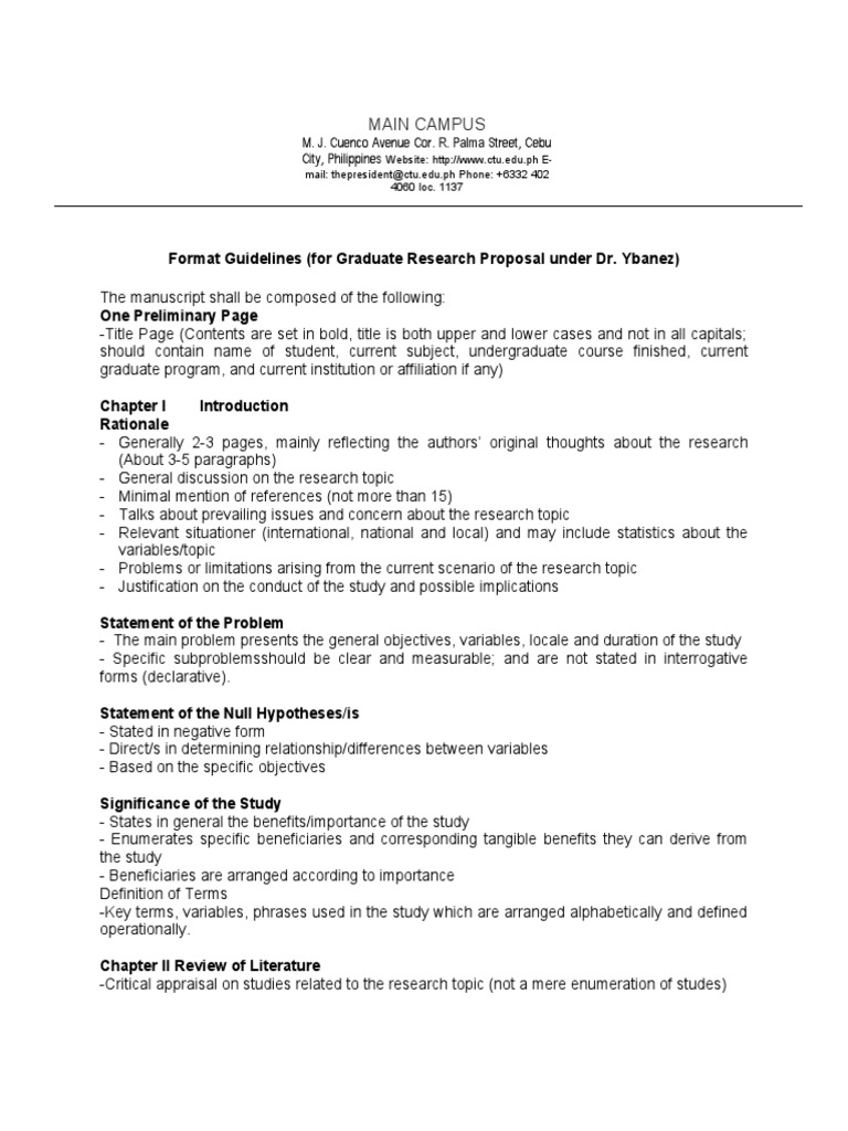 General Guidelines On CTU Research Proposal | PDF | Science