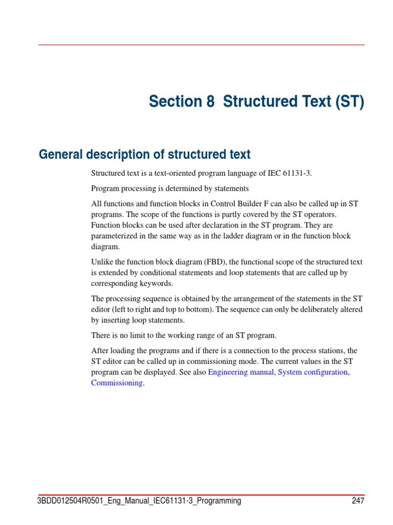 Section 8 Structured Text (ST) | PDF | Array Data Type | Data Type