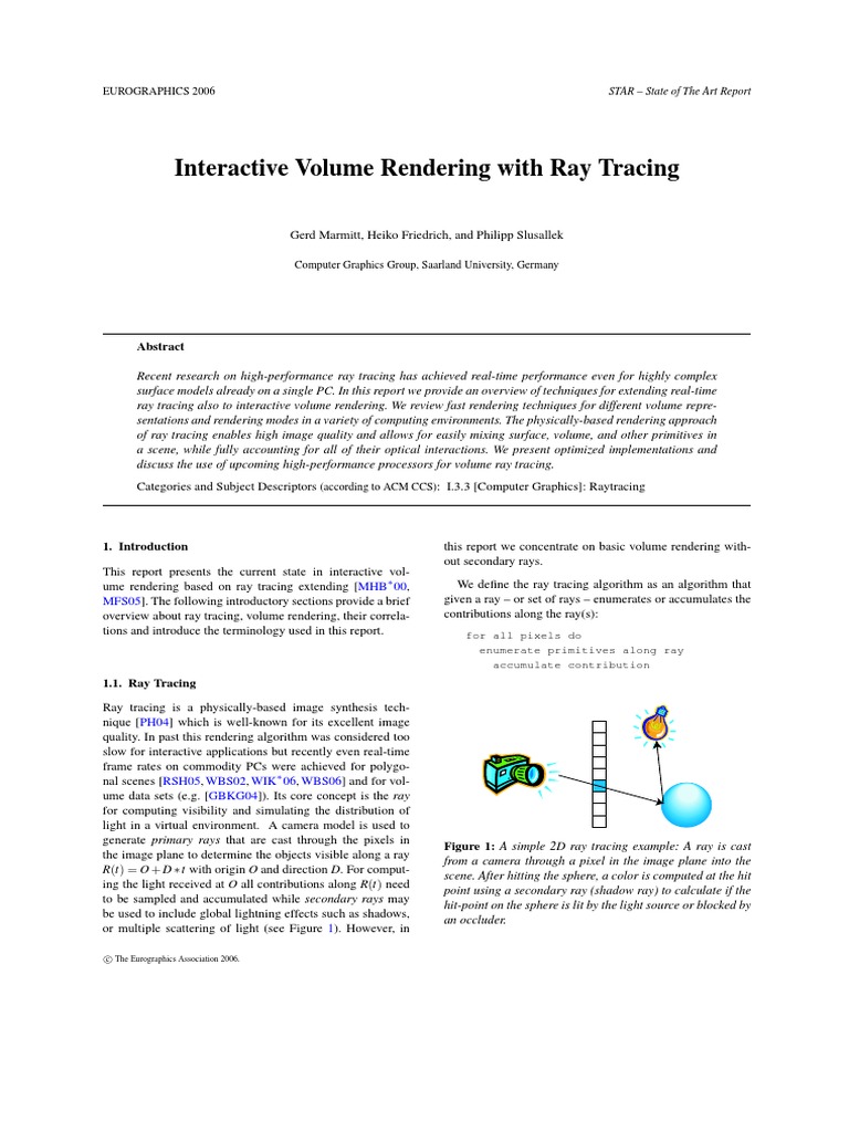 Interactive Volume Rendering With Ray Tracing | PDF | Rendering (Computer Graphics) | Voxel