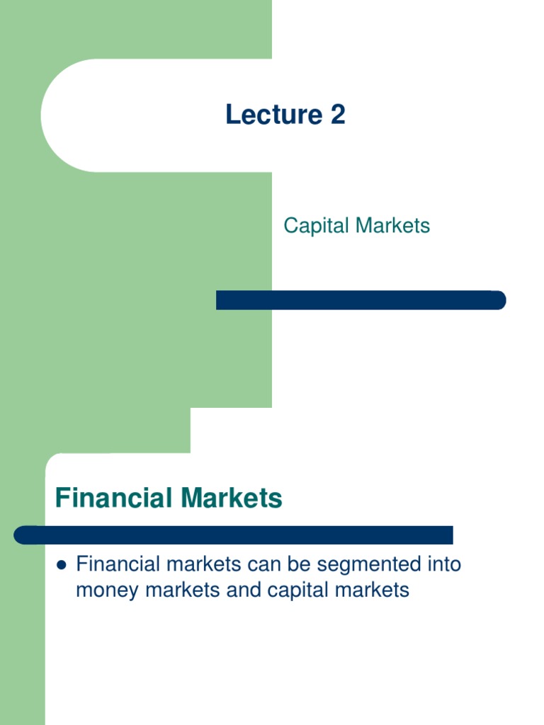 Lecture 2-Principles of Financial Economics | PDF | Repurchase ...