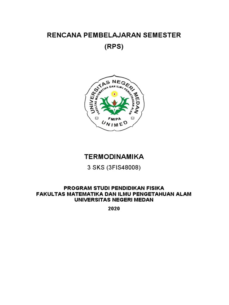 Rencana Pembelajaran Termodinamika 3 SKS | PDF