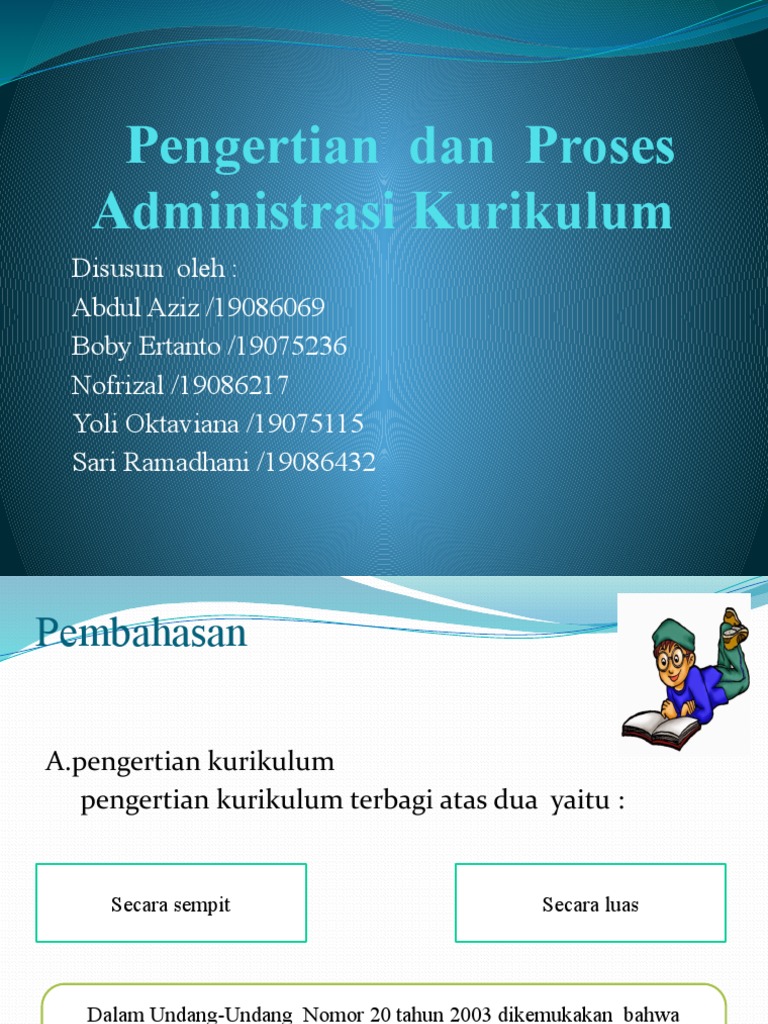 Pengertian Dan Proses Administrasi Kurikulum | PDF