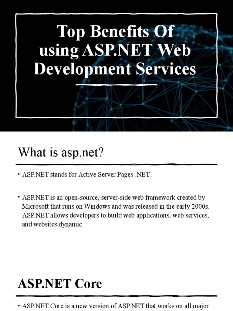 Top Benefits of Using ASP - Net Web Development Services | PDF | Computers