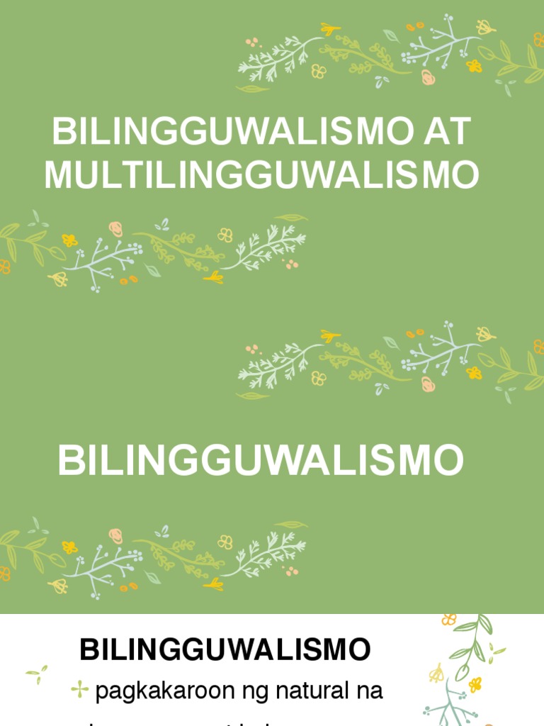 Bilingguwalismo Multilingguwalismo | PDF