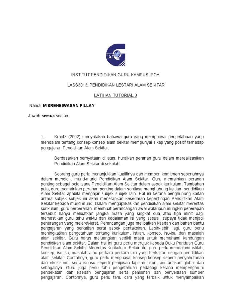 Latihan Tutorial 3 | PDF