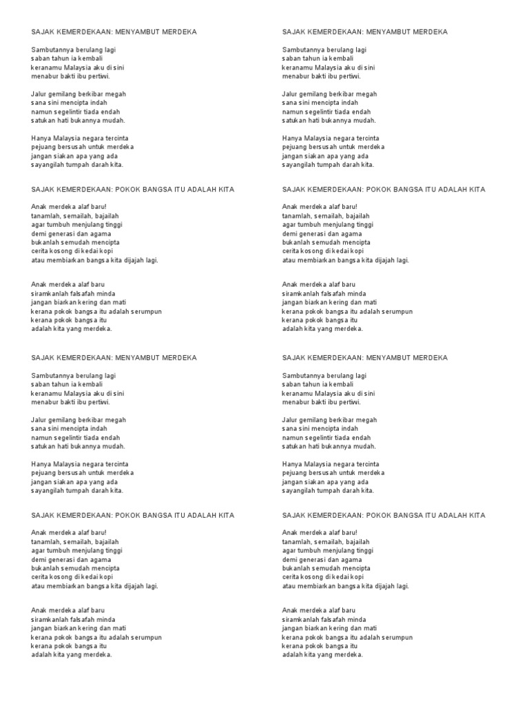 Sajak Kemerdekaan | PDF