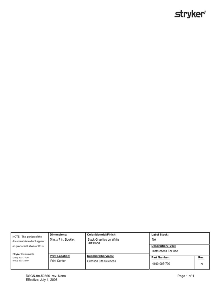 Stryker TPS CORE - Cordless Drivers Accessories PDF | PDF | Woodworking ...