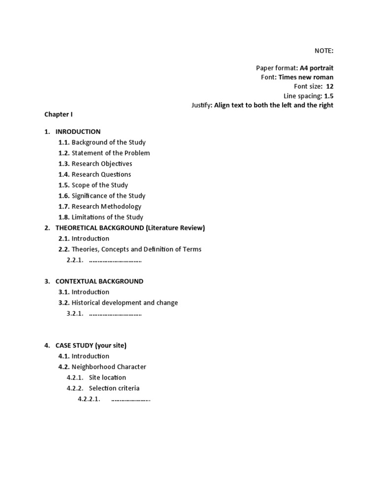 Paper Format: A4 Portrait Font: Times New Roman Font Size: 12 Line ...