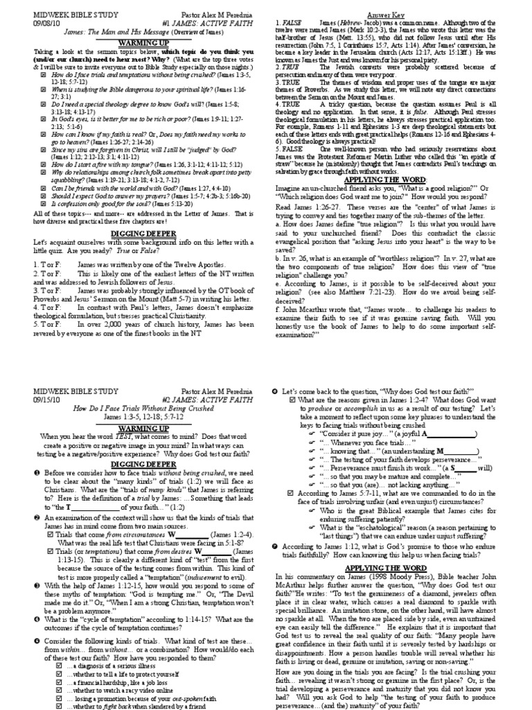 James - Active Faith (Bible Study Series) | PDF | Justification ...