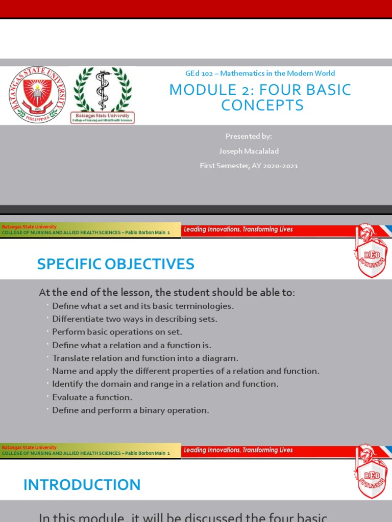 Module 2 Lesson 2.2 | PDF | Function (Mathematics) | Set (Mathematics)