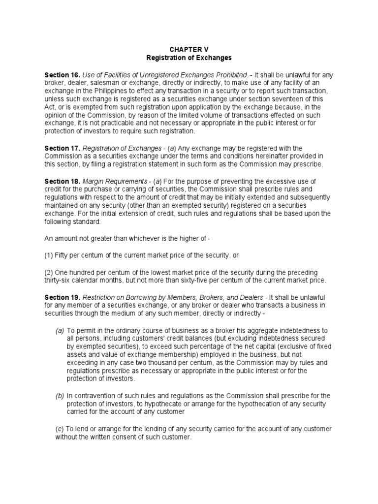 (A) To Permit in The Ordinary Course of Business As A Broker His ...