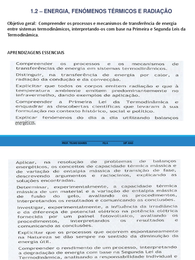 1.3.3 Transferências de Energia Por Calor | PDF | Calor | Convecção