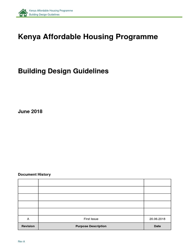 Kenya Affordable Housing Programme: Building Design Guidelines | PDF ...