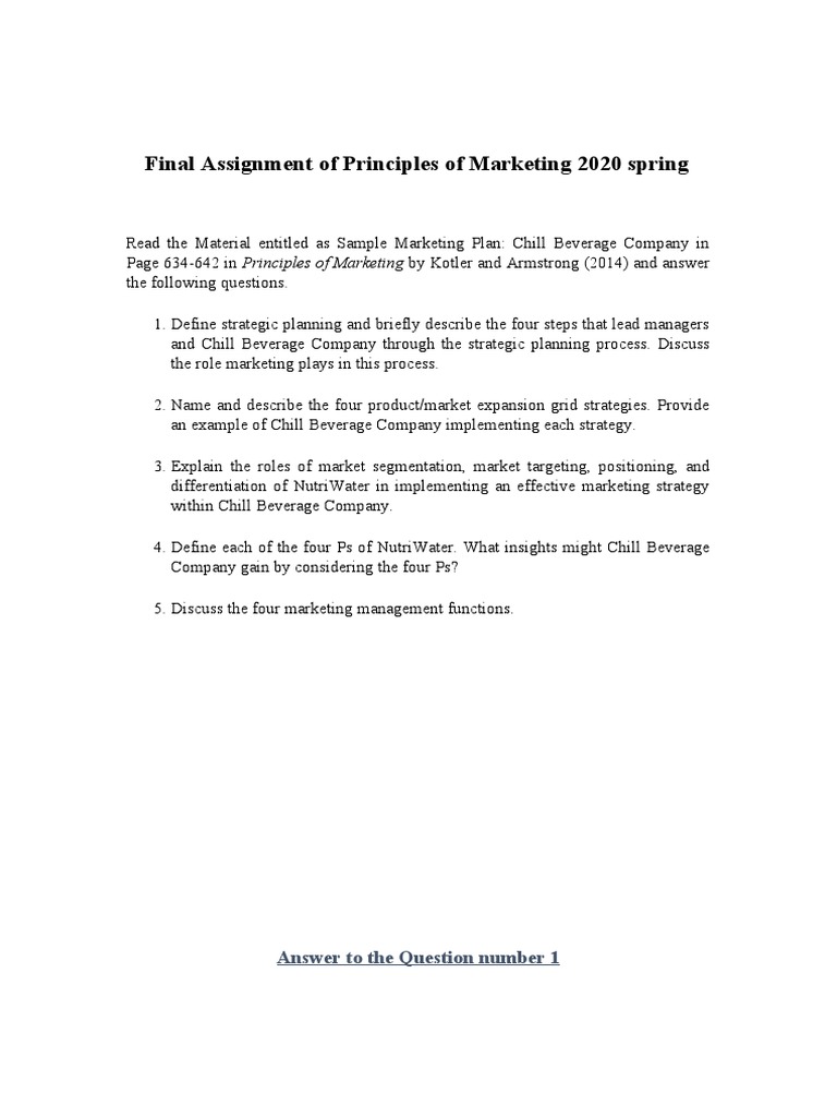 Marketing Final Assignment | PDF | Retail | Marketing
