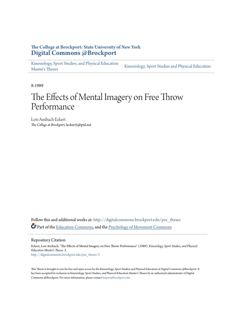 The Effects of Mental Imagery On Free Throw Performance PDF | PDF ...