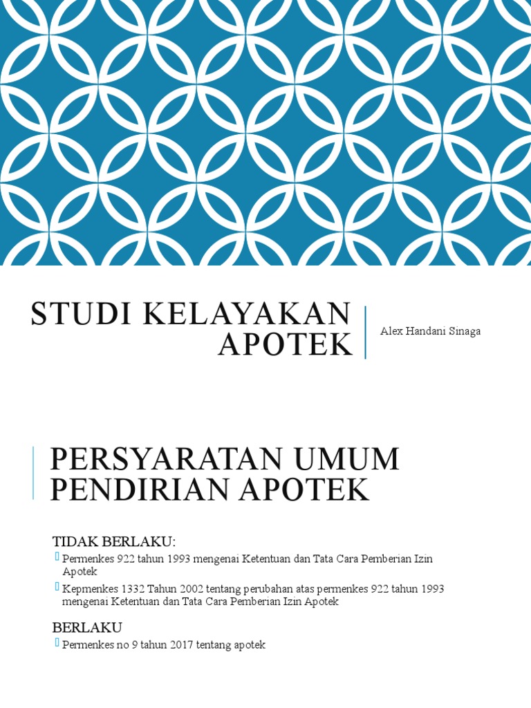 Studi Kelayakan Apotek | PDF | Hukum