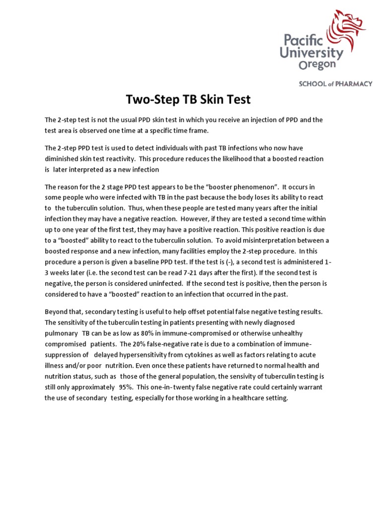 2-Step TB Testing Info2 | Download Free PDF | Tuberculosis | Animal ...