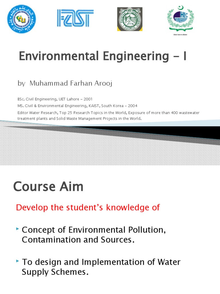 An Introduction to Environmental Engineering: Water Pollution, Quality ...