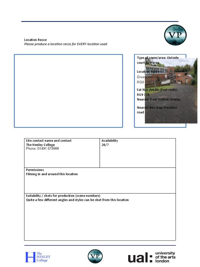 Location Recce Number 2 | PDF