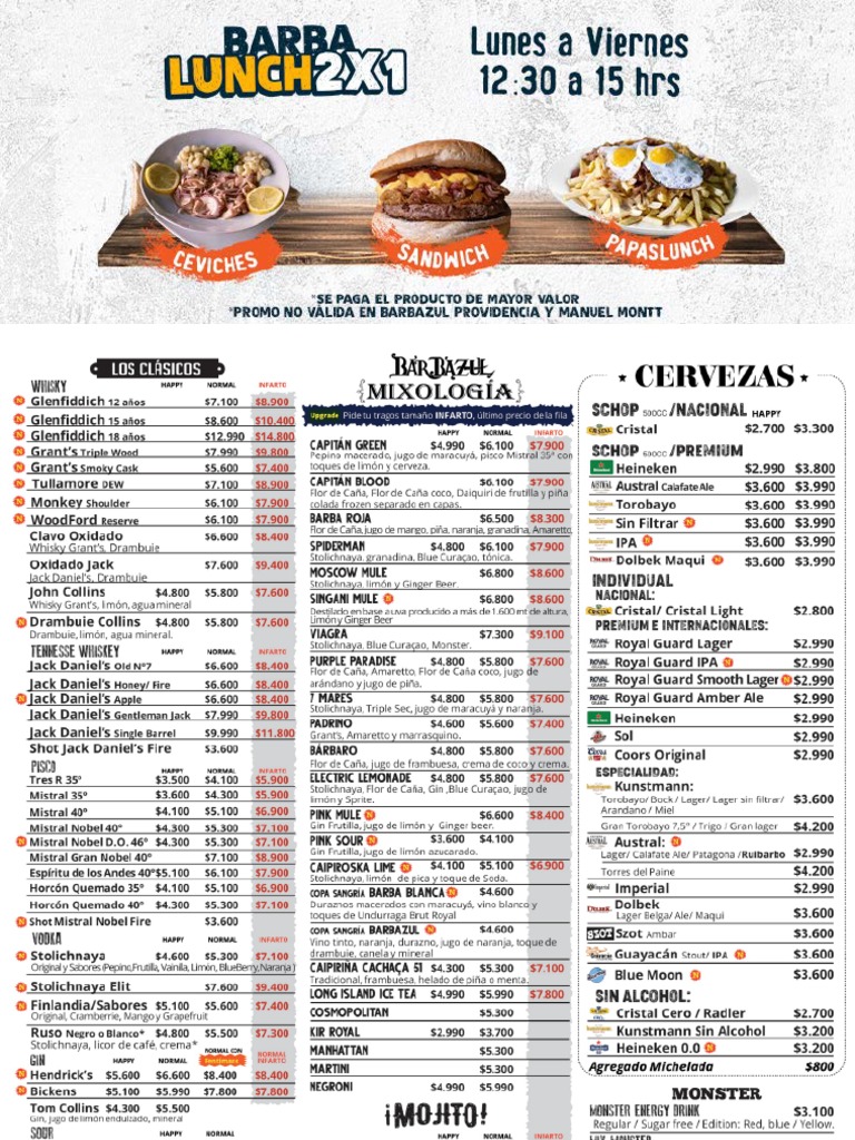 Carta Barbazul Ñuñoa | PDF